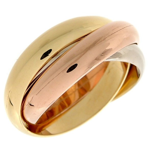 Cartier | Jewelry | Cartier 56 Trinity Mens Ring 75 Yellow Gold Size 65 ...